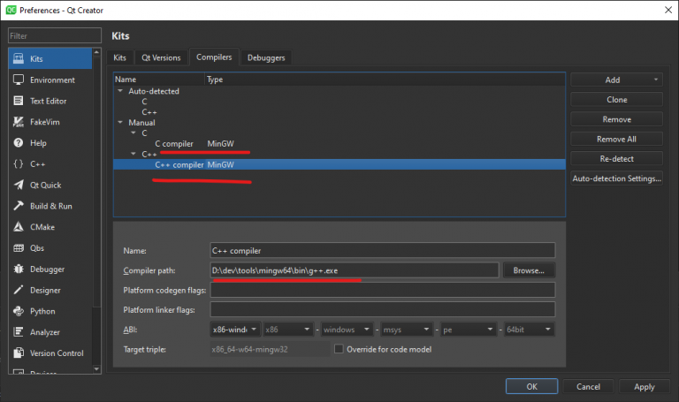Setting up QT Creator with MinGW + CMake + Ninja | DeveloperNote.com